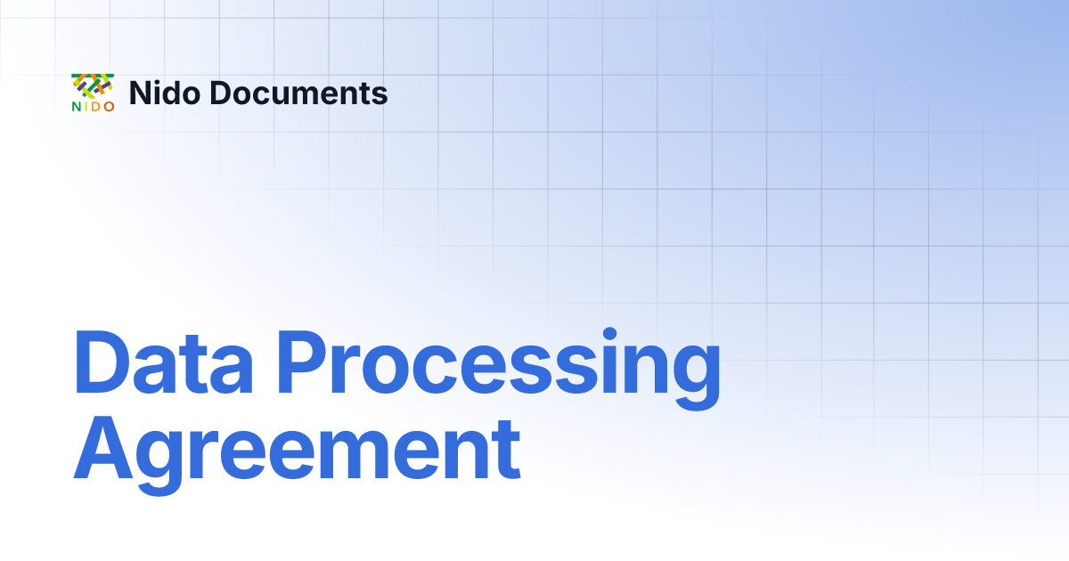 Data Processing Agreement | Nido Documents